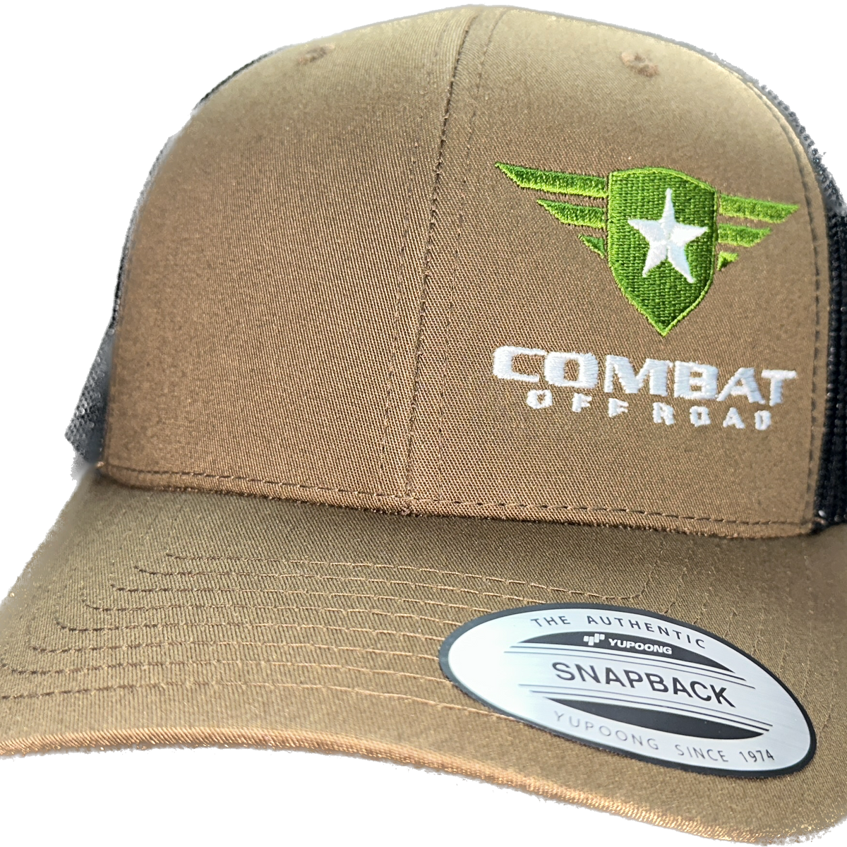 Combat Hat - Brown Trucker-Style Snapback – Combat Off Road